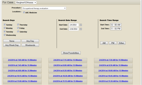 Make an Appointment Procedures