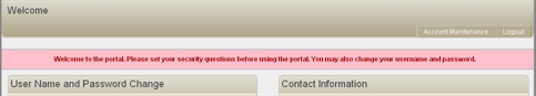 Portal Home: User Login