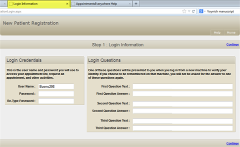 Login Information